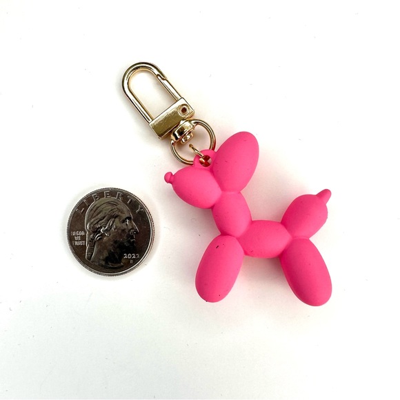 Accessories | Nwt Dog Balloon Bag Charm Keychain Barbie Core Pink | Poshmark